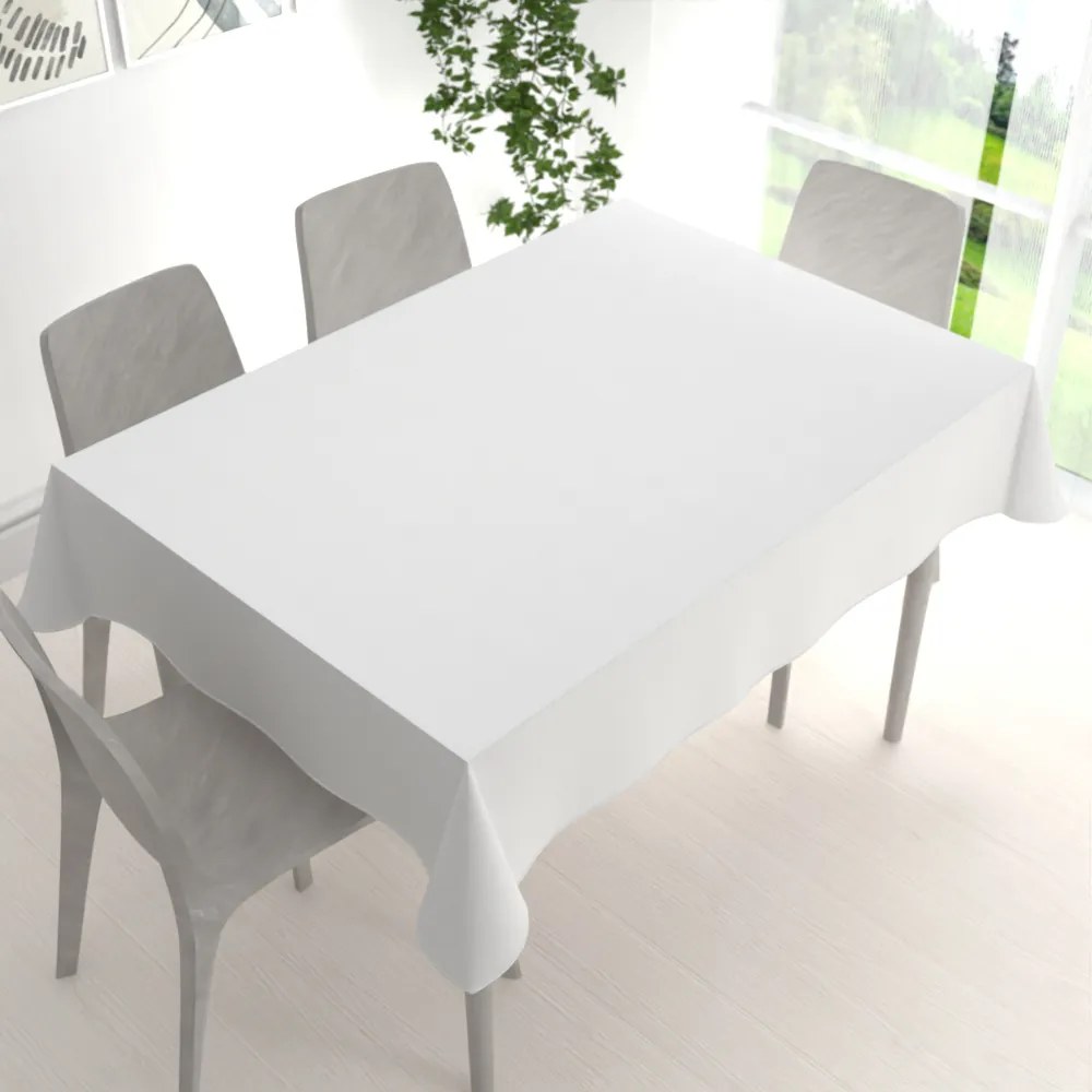 Biante Obdélníkový bavlněný saténový ubrus ST-001 Bílý 80x120 cm