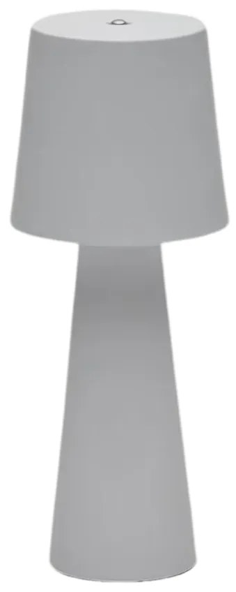 OnaDnes -20% Šedá kovová zahradní stolní LED lampa Kave Home Arenys S