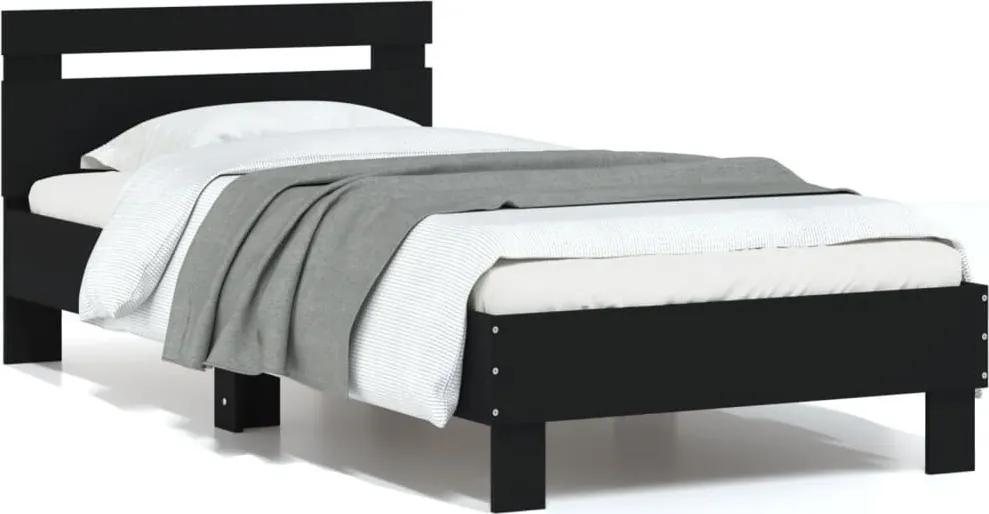 vidaXL Rám postele s čelem 75 x 190 cm kompozitní dřevo [838570] Barva: šedá sonoma
