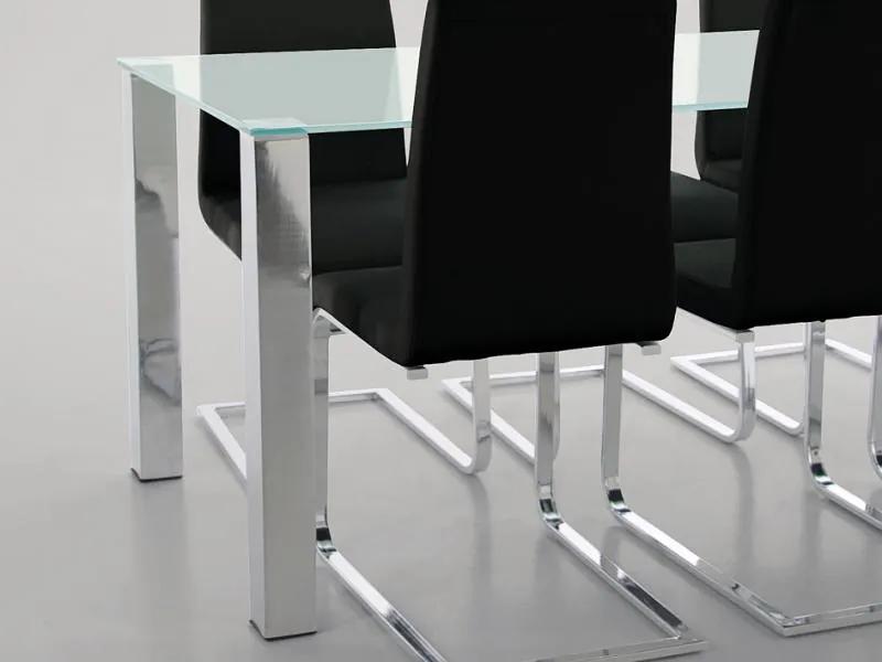 Design by scandinavia Stůl se skleněnou deskou Canton 90 cm, pískované sklo, sklo / chrom 118