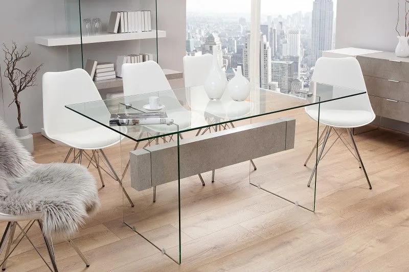 Deflee jídelní stůl ONYX 160-B JS38143MDF, dekorová dýha, bezpečnostní sklo (tvrzené sklo)   160 cm x 75 cm x 80 cm