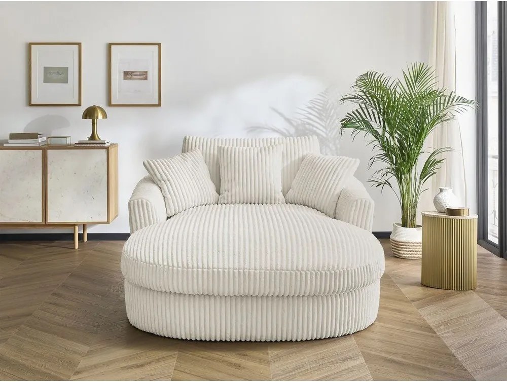 Béžové manšestrové křeslo Belem – Bobochic Paris