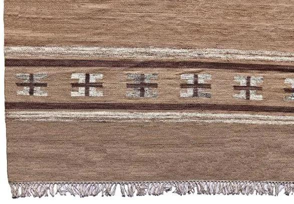 Diamond Carpets koberce Ručně vázaný kusový koberec Ginger DESP P83 Brown Cream - 160x230 cm