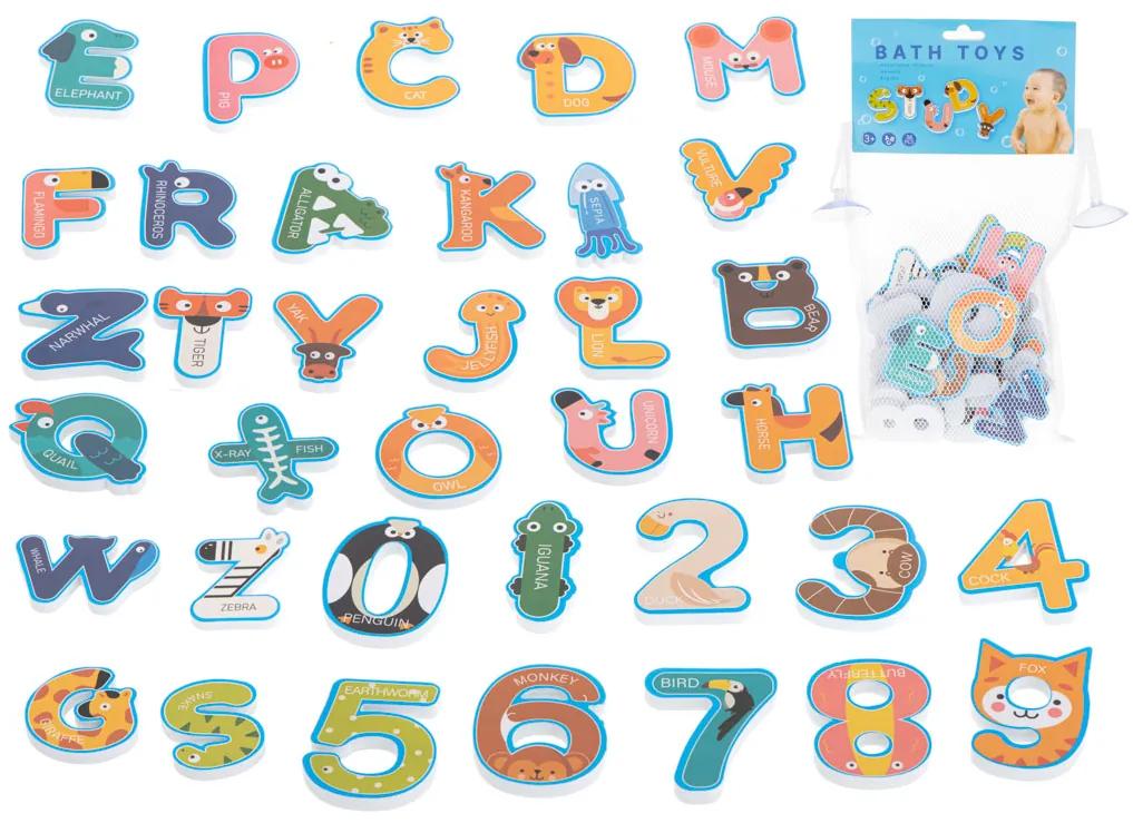 KIK KX5659 Vodolepky do koupele Zvířátková abeceda s čísly