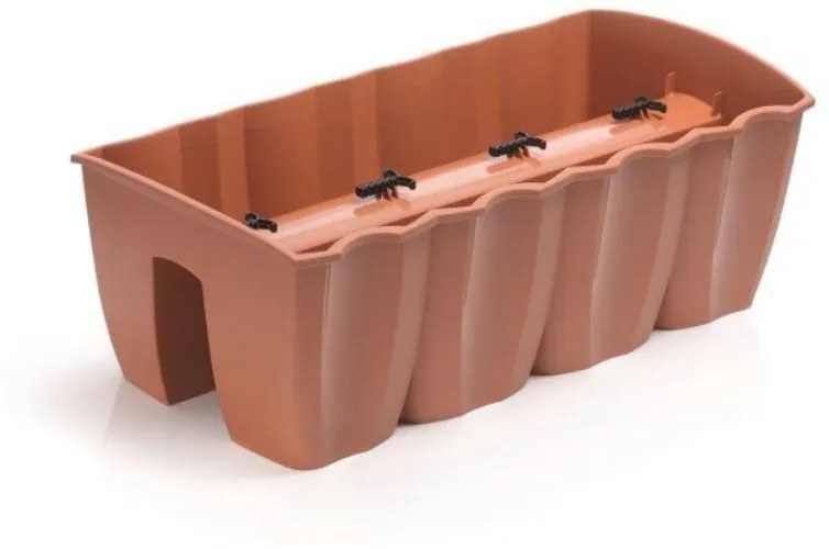 PROSPERPLAST Závěsný truhlík - CROWN Rozměr: 39,3x27,8 cm, Barva: antracit