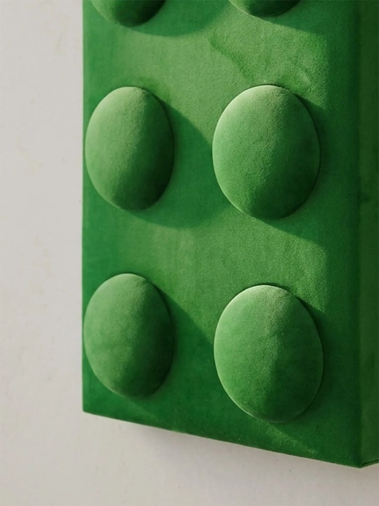 Sinsay - Sametový čalouněný panel ve tvaru kostky - zelená