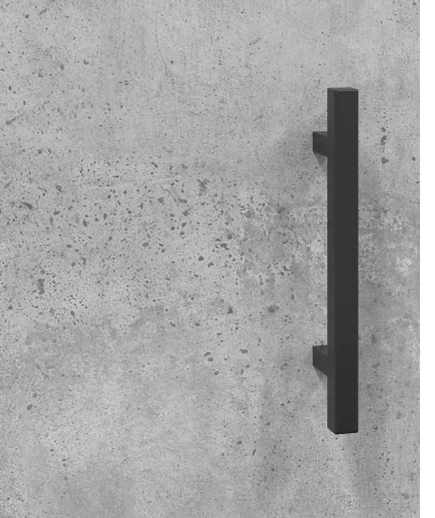 Skříň highboard betonově šedá 69,5x34x180 cm kompozitní dřevo,  3195815
