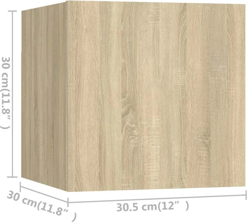 4dílný set TV skříněk dub sonoma kompozitní dřevo 3079049