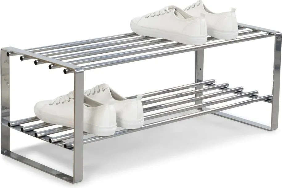 Kovový botník ve stříbrné barvě 70x29x27 cm Rex – Spinder Design