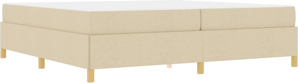 Rám postele Krémová 200 x 200 cm textil 3398967