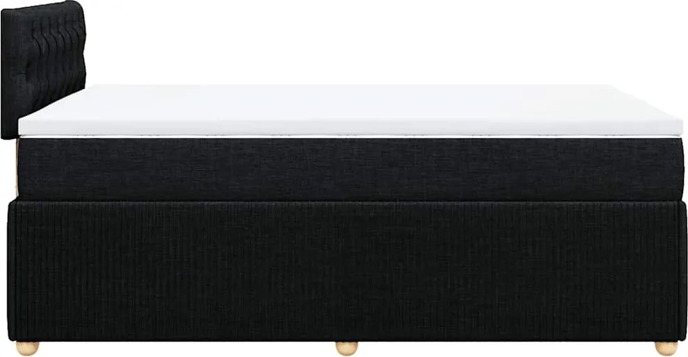 Box spring postel s matrací černá 120x190 cm textil 3289704