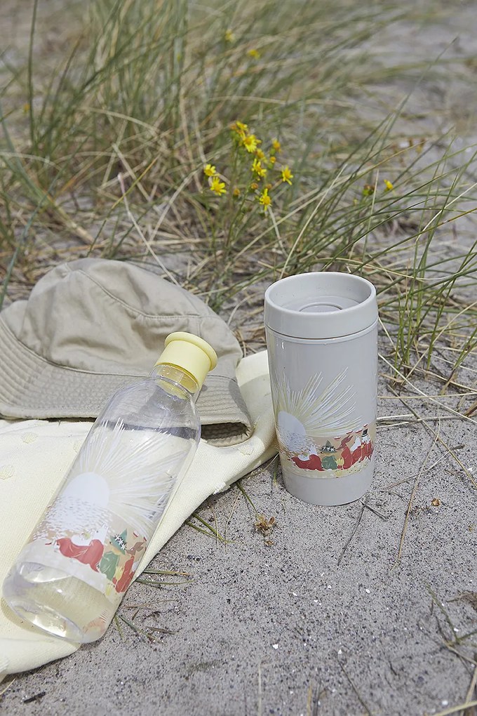 Láhev na vodu Drink-It Mumínci Mumínek a Paní Mumínková černá