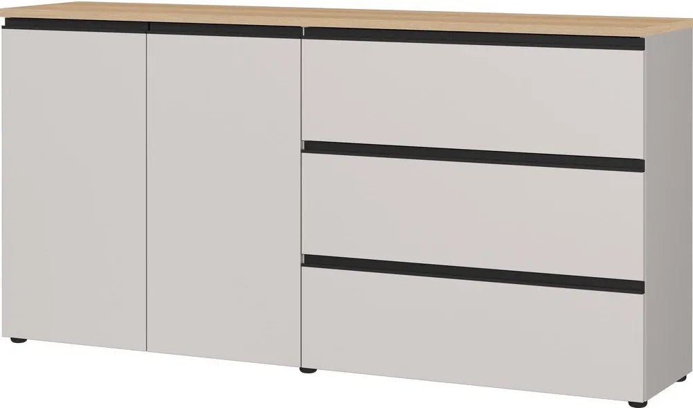 Šedobéžová/ve světle přírodní barvě komoda 180x91x41 cm Cormano – Germania