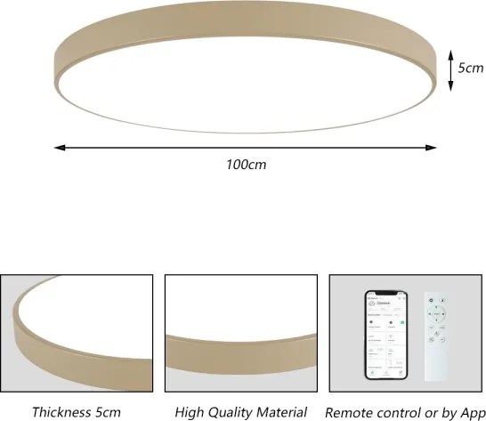 Brilagi-LED Stmív. svítidlo POOL SMART LED/128W/230V 100 cm béžová Wi-Fi Tuya+DO