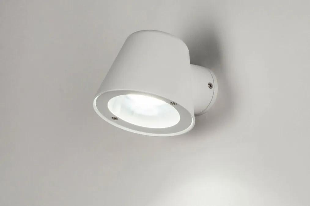 Nástěnné bílé venkovní LED svítidlo Grand Mona Bianco Plus
