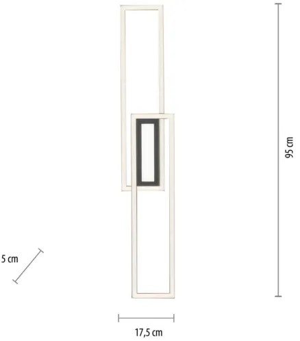 Leuchten Direkt 14696-18 - LED Stmívatelný přisazený lustr ASMIN LED/45W/230V