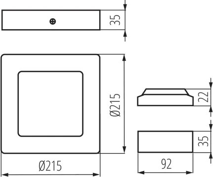LED svítidlo Kanlux KANTI V2LED 18W-NW-W neutrální bílá 4000K 28951