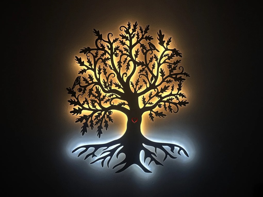 Li-Go "Dub" světelný strom 230V 90x110cm provedení povrchu: oliva