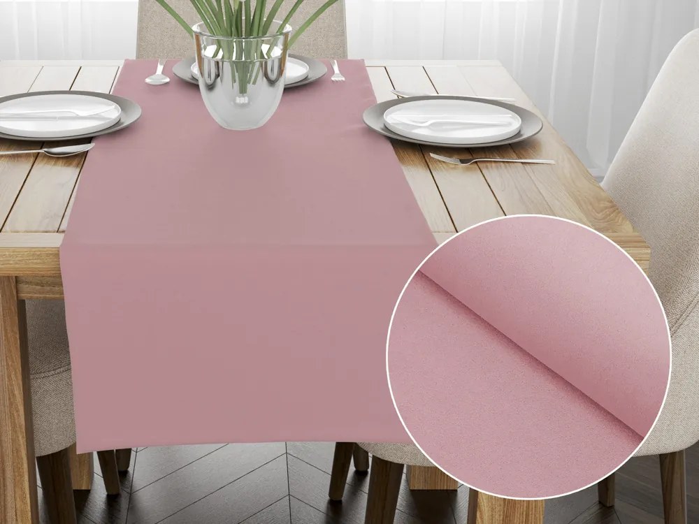 Biante Dekorační běhoun na stůl BKS-413 Pudrově růžový 20x140 cm