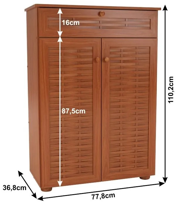 Tempo Kondela, s.r.o. Botník s dvířky FP-03, americká třešeň