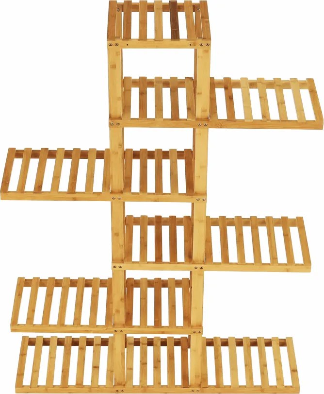 Regál, bambus lakovaný, TUSUM