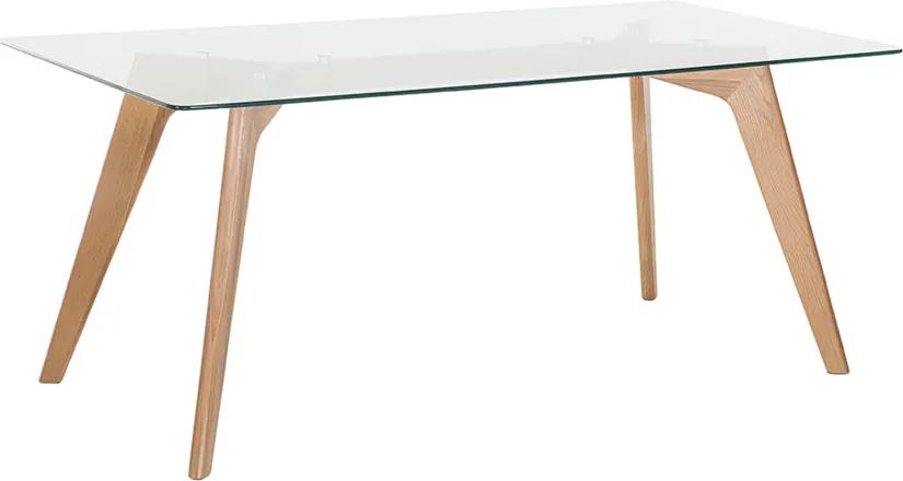 Jídelní stůl se skleněným povrchem 180 cm - HUDSON