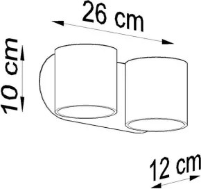 Nástěnné svítidlo SOLLUX Orbis 2 G9 2x40W bez zdroje SL.0660 černá