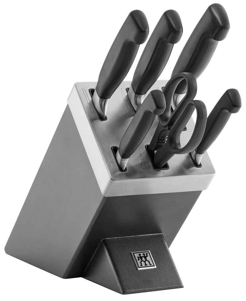 Zwilling Four Star samoostřící blok s noži 7 ks, antracitový, 35148-507