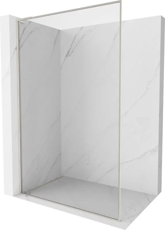 Mexen, Mexen Kioto-XF L sprchová stěna s rámem 80 x 202 cm, průhledná 10 mm, matný nikl - 800-080-174-97-00-XF