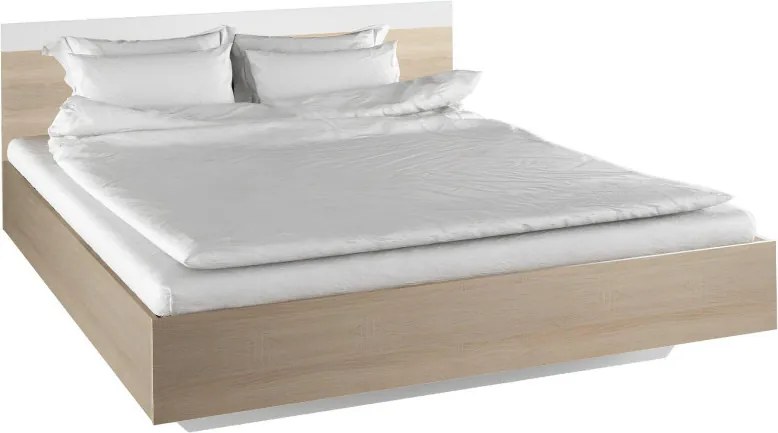 Manželská postel GABRIELA 180x200 cm dub sonoma / bílá Kondela 0000133090