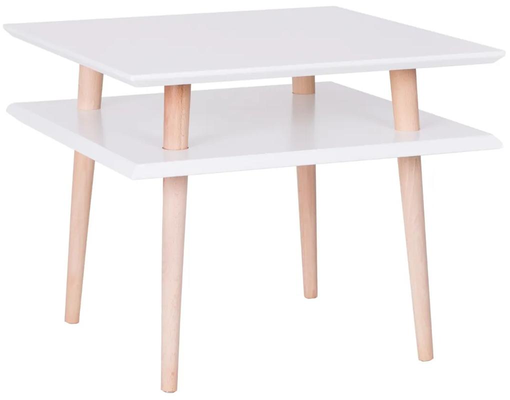 OnaDnes -20% Bílý lakovaný konferenční stolek RAGABA SQUARE 55 x 55 cm