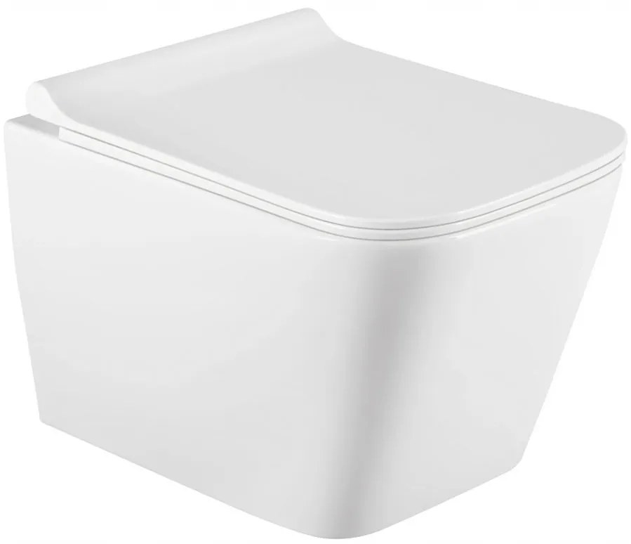 Mexen TEO Rimless wc mísa závěsná se sedátkem + bidet TEO, bílá, 30850700+35855100