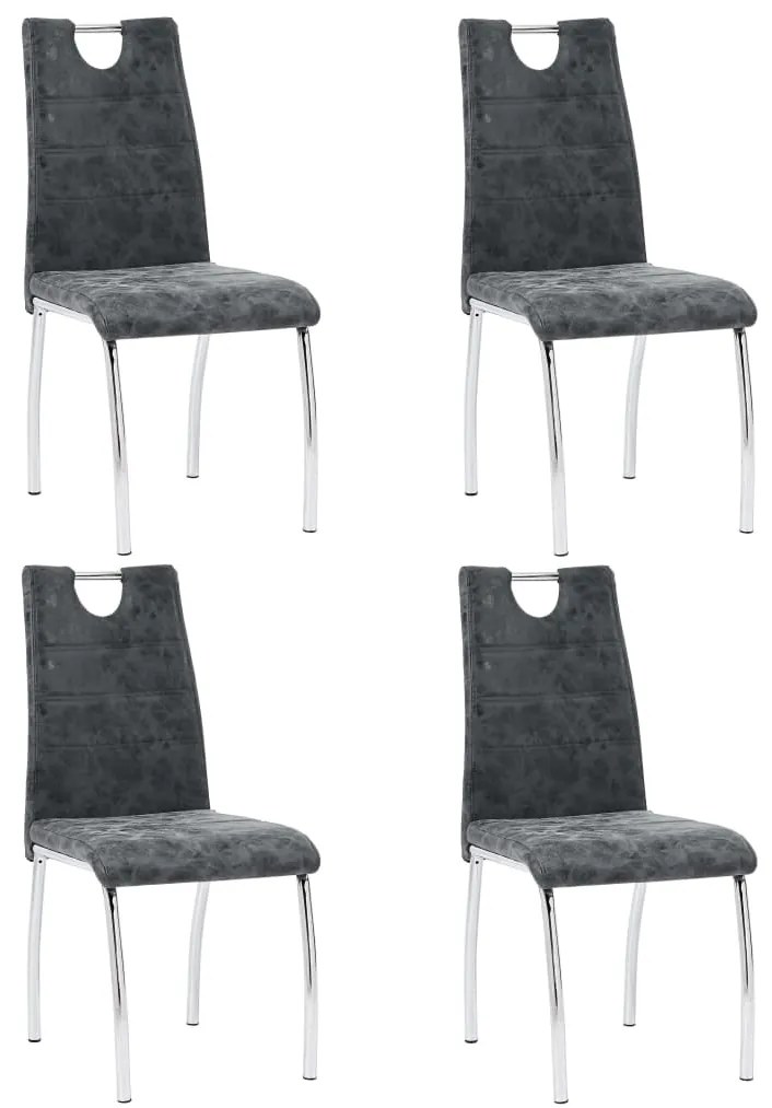 281458 vidaXL Jídelní židle 4 ks černé umělá kůže
