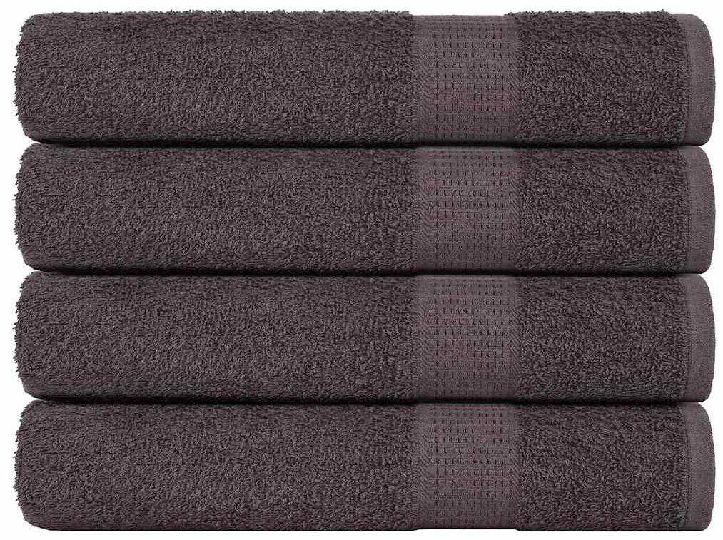 Saunové osušky FROGN 4 ks antracitové 80x200 cm 360 g/m² 136694