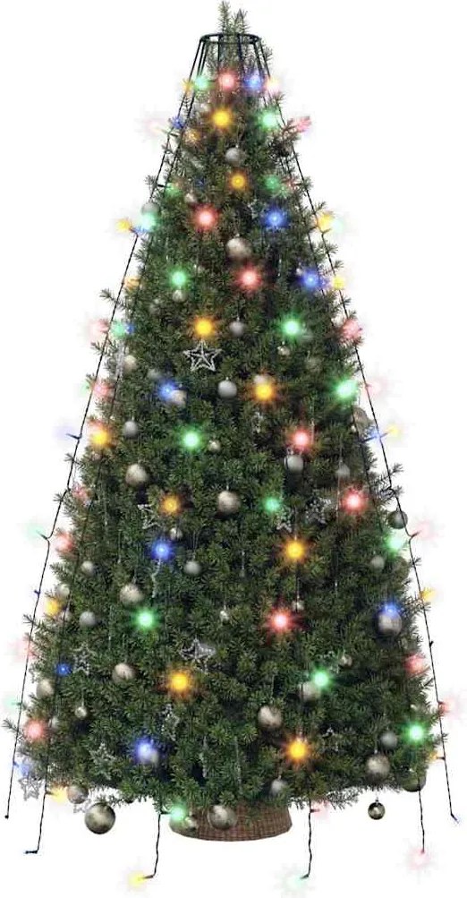 Světelná síť na vánoční stromek 150 barevných LED diod 150 cm 328868