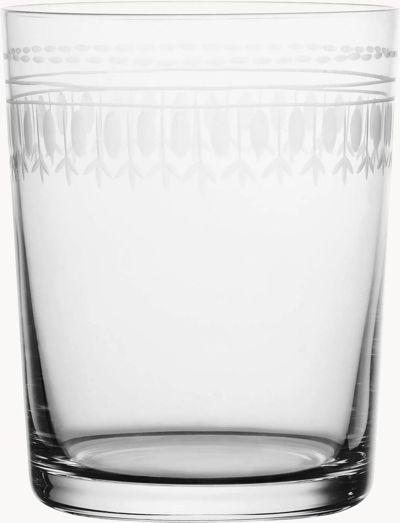 Sada ručně foukaných křišťálových sklenic Ovals, 4 díly