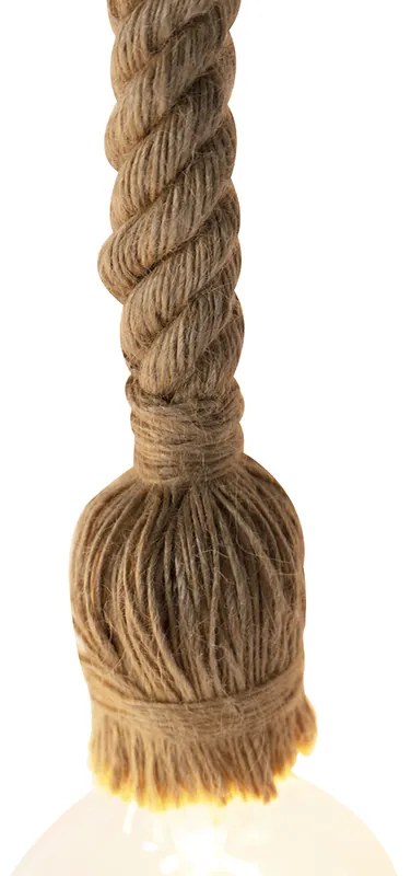 Průmyslové závěsné svítidlo černé 6 světel - Plural