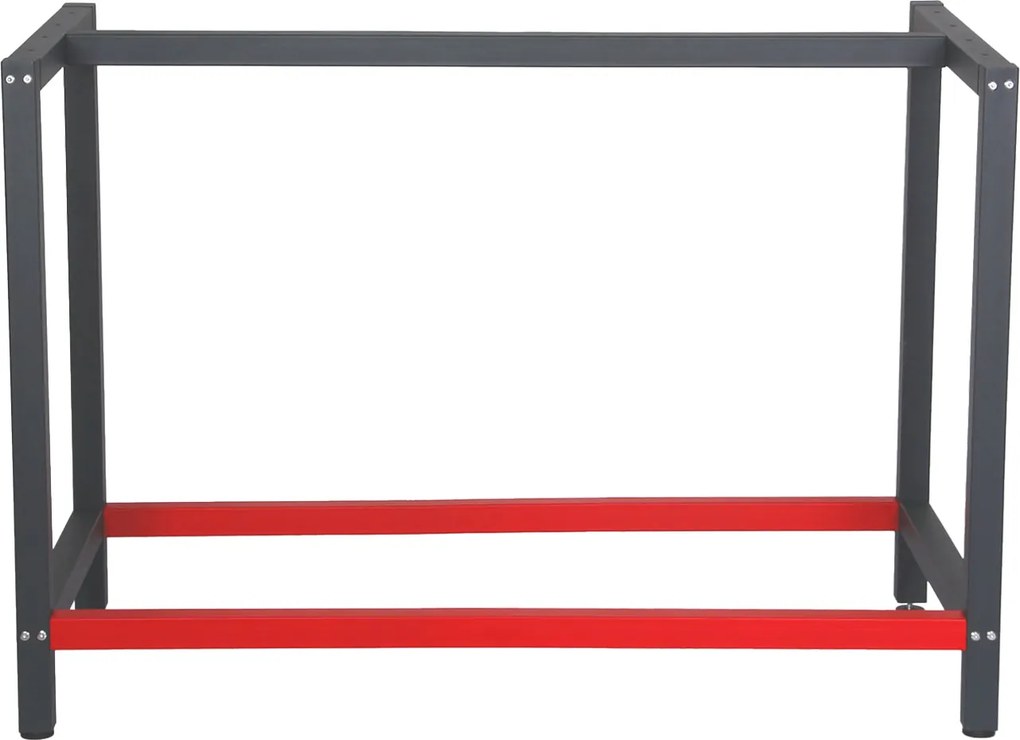 Pracovní stůl Wiltec – 100 × 57 × 81 cm, 200 kg, antracitová / červená (60834)