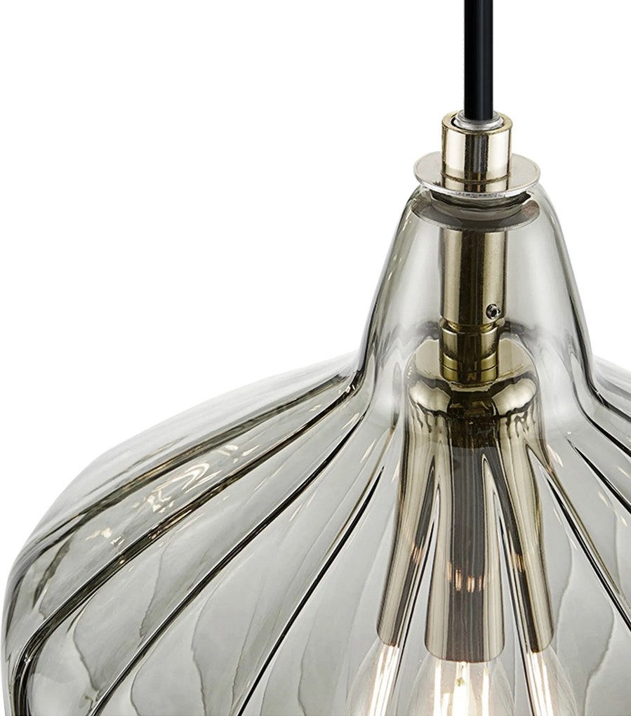 Toolight Toolight, závěsné svítidlo 1xE27 APP1121-1CP, černá-zlatá, OSW-40101