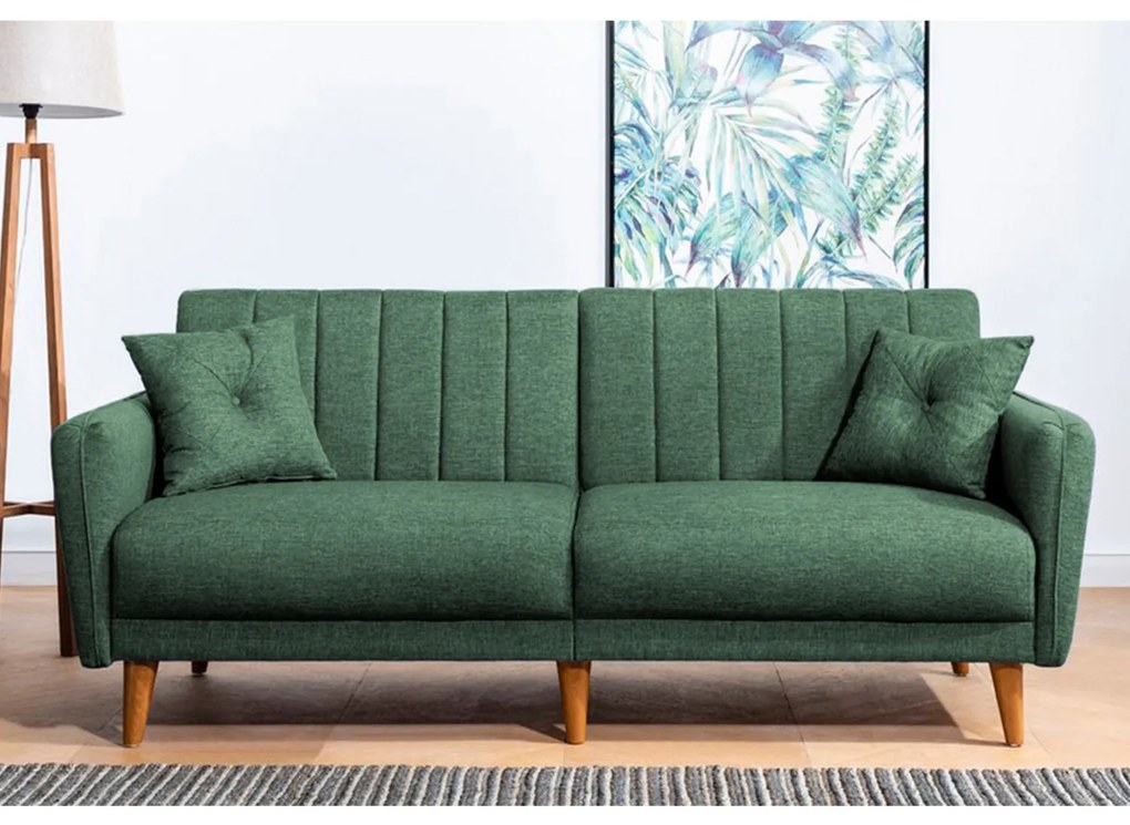 Atelier del sofa Rozkládací pohovka AQUA zelená 202 cm 867UNQ1359