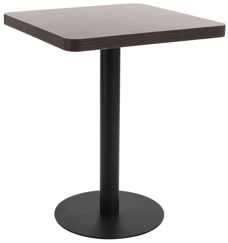 Bistro stolek tmavě hnědý 60 x 60 cm MDF 286431