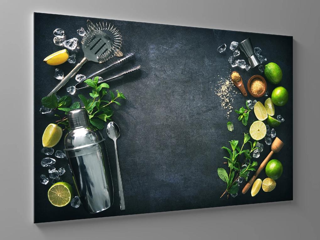 Liox Obrazy mojito ingredience Rozměr: 90 x 60 cm