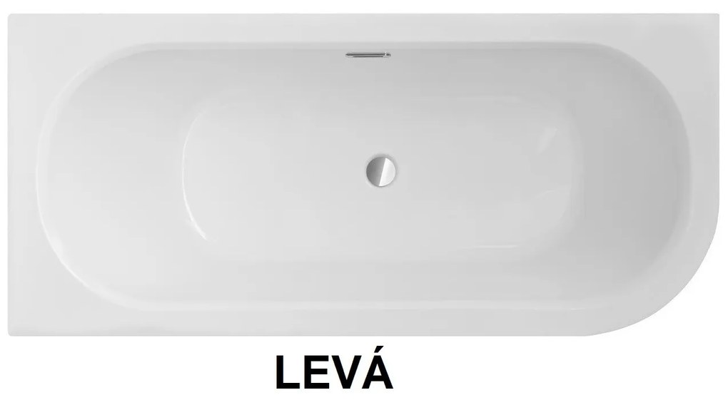 BESCO Asymetrická vana AVITA SLIM+ Nožičky k vaně - S nožičkami, Rozměr vany - 180 × 80 cm, Způsob provedení - Levé - VANAVIT18SLIMLP+OLVPINOZSTELWD