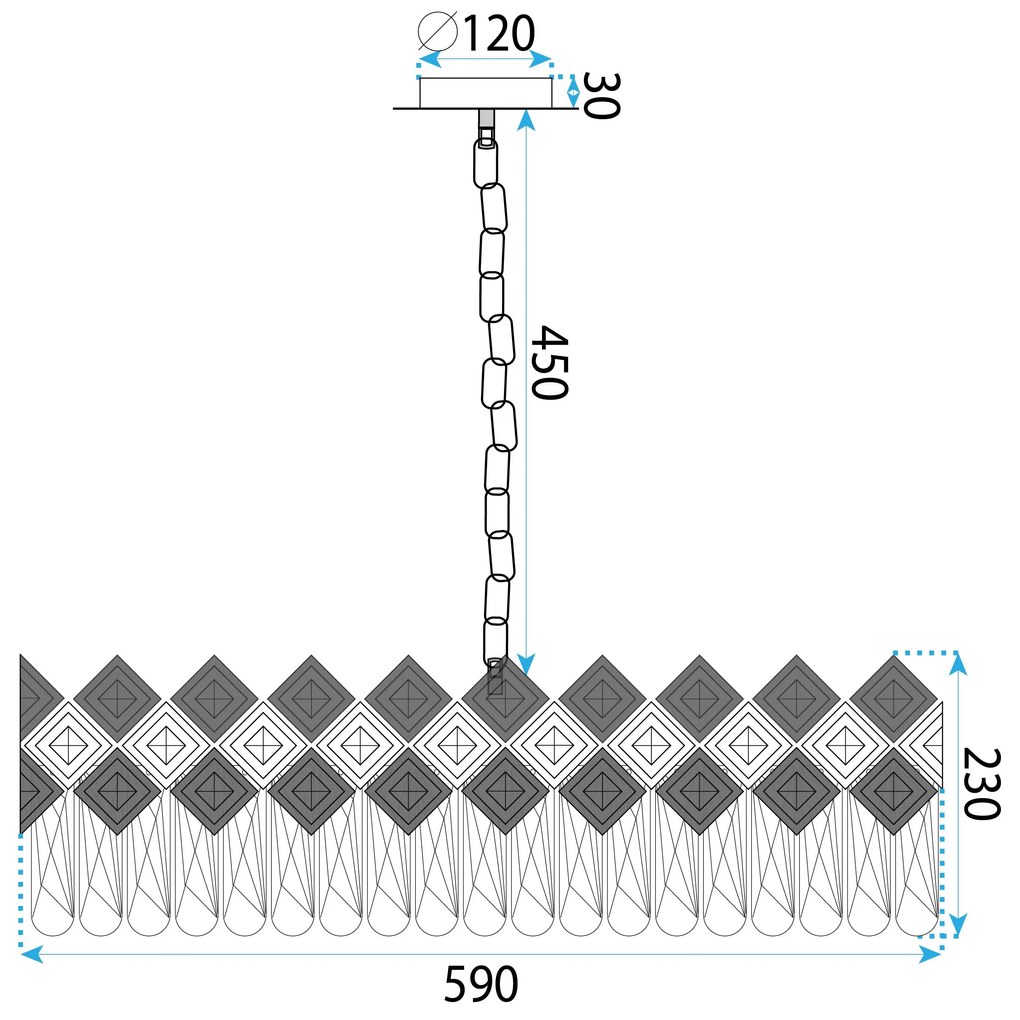 Toolight Moderní designové osvětlení Crystal APP1540-8CP60 Gold