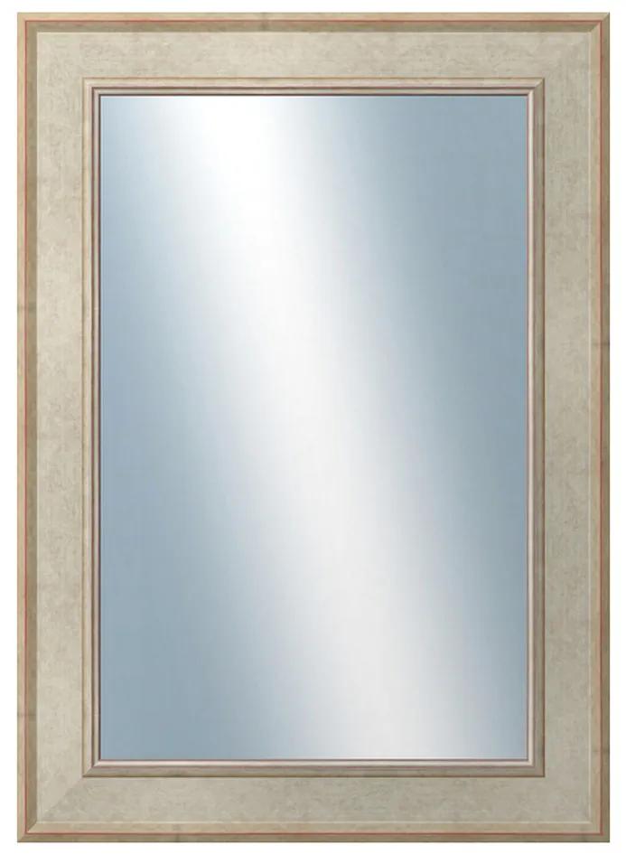 DANTIK - Zarámované zrcadlo - rozměr s rámem cca 50x70 cm z lišty TOOTH stříbrná (2779)
