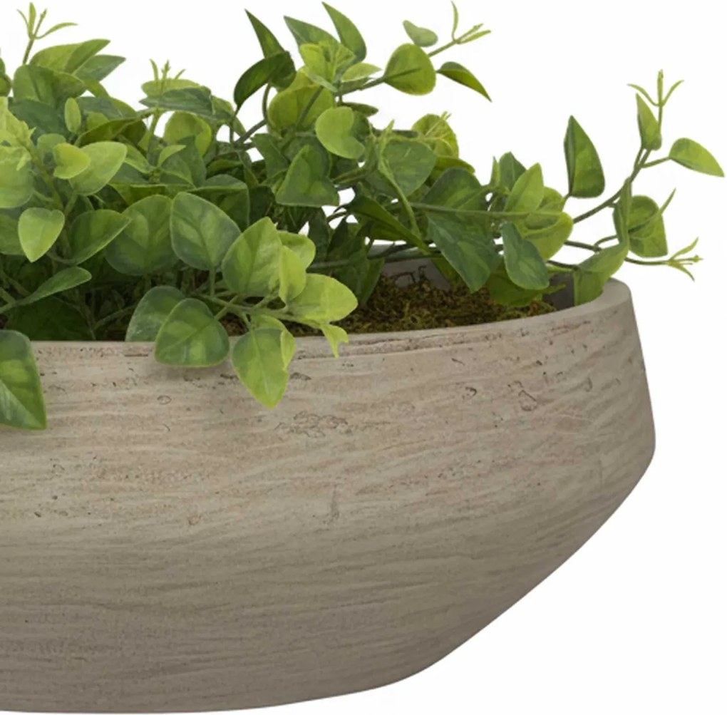 Dekorační mísa SKRELLE, vláknocement, 45x16 cm, béžová