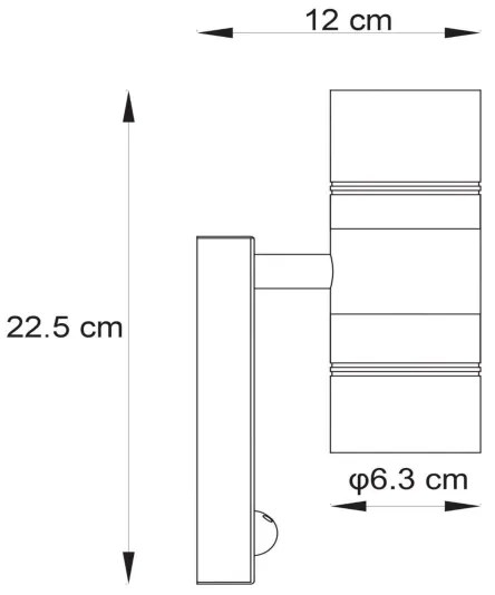 Lucide14866/10/30-LED Venkovní svítidlo se senzorem ARNE-LED 2xGU10/5W/230V IP44