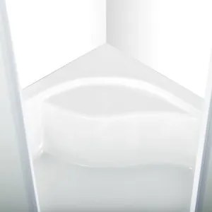 Novoterm Čtvrtkruhový sprchový kout NV-Madera 80x80 chrom/potisk + vanička vysoká
