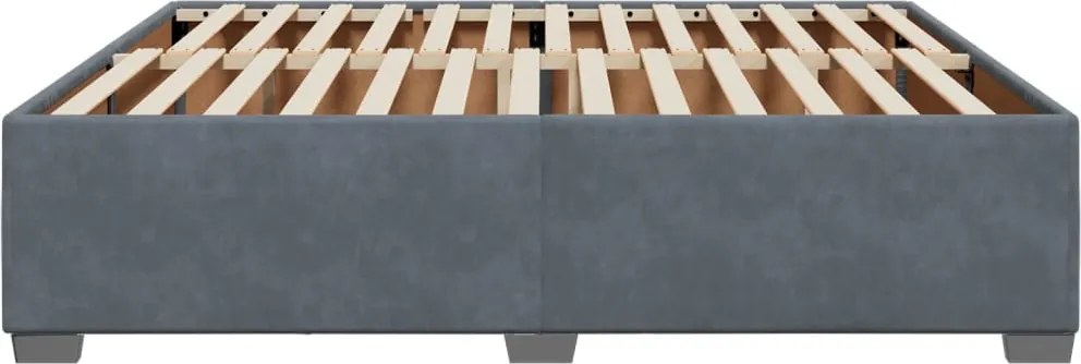 Rám postele bez matrace tmavě šedý 180 x 200 cm samet 3284650