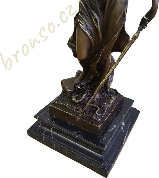 Spravedlnost Themis – Justitia, bronzová socha bohyně práva, elegantní umělecká dekorace